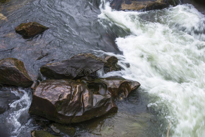 Detail of the Water in Movement Stock Image - Image of mountain ...