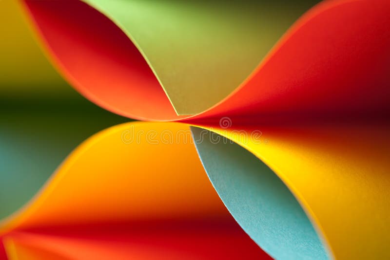 Abstract Detail of Waved Colored Paper Structure Stock Photo - Image of ...