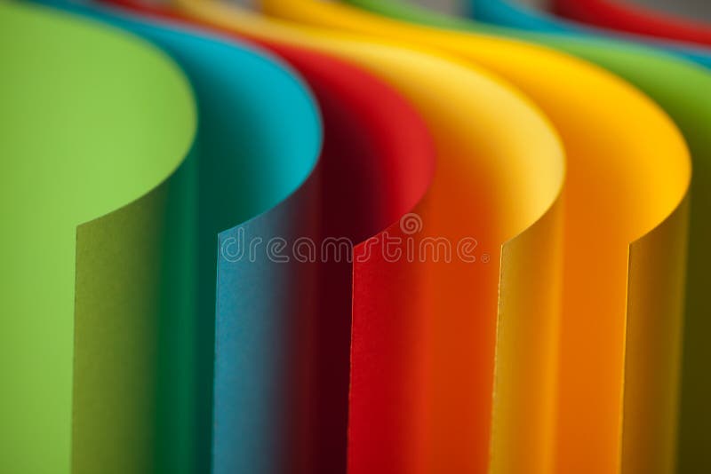 Abstract Detail of Waved Colored Paper Structure Stock Photo - Image of ...