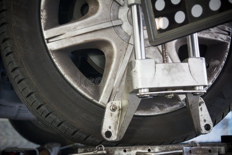 Detail of Wheel Alignment Machine Camera Stock Photo - Image of angle ...