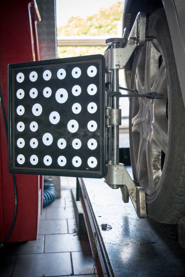 Detail of Wheel Alignment Machine Camera Stock Image - Image of garage ...