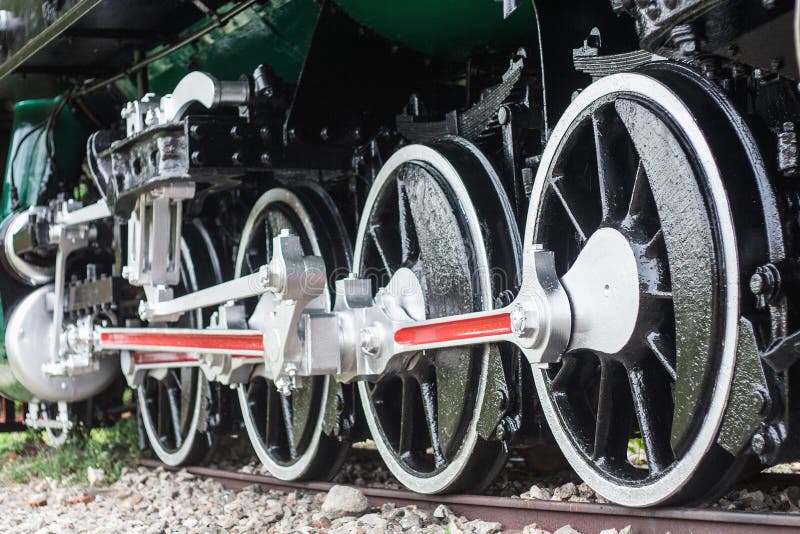 Detail of the Wheels on a Train Stock Image - Image of retro, power ...