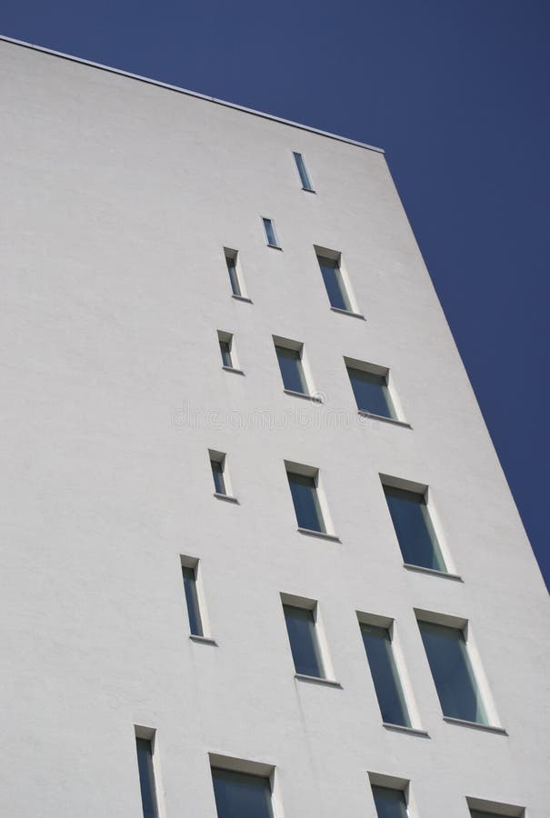 Detail of a White Building with Windows Particular Stock Image - Image ...