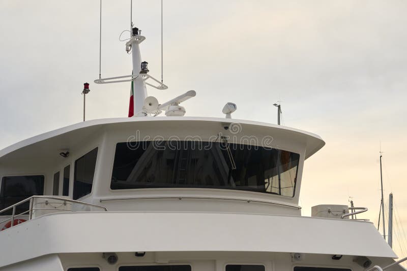 Inside a Cockpit of a Big Ship Stock Photo - Image of dock, pier: 107120502