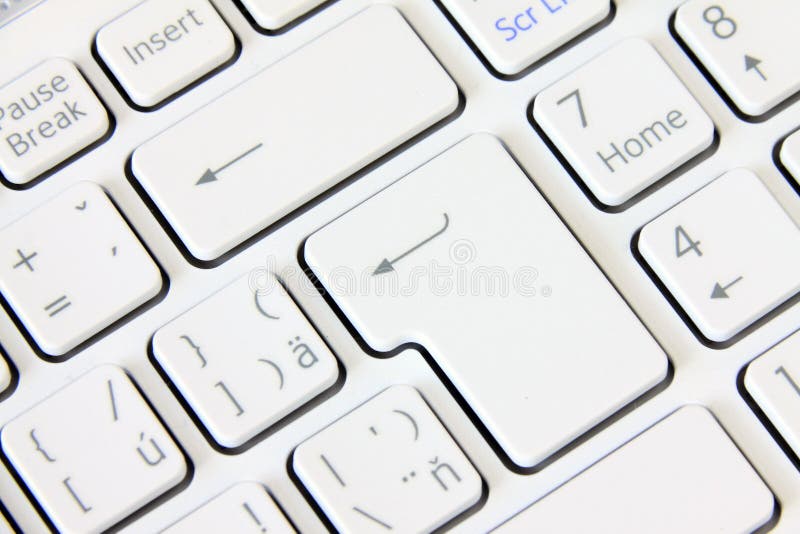 Detail of White Key Board Laptop Computer Stock Photo - Image of typing ...