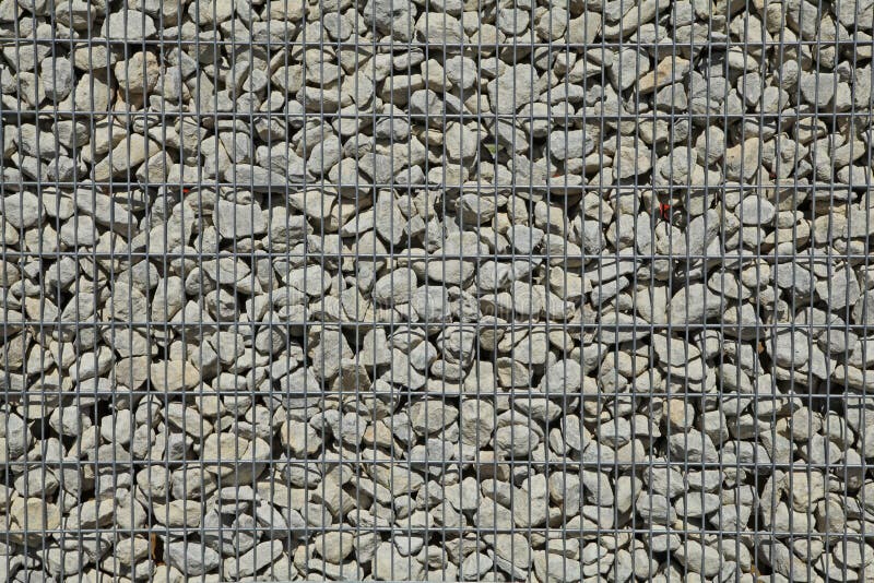 Detail of a White Pebble Gabion Stock Photo - Image of vegetable ...