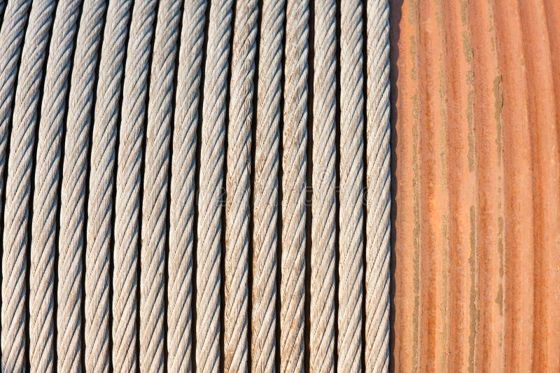 Detail of a Winch Winding a Steel Cable Stock Image - Image of rust ...