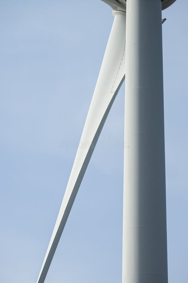 Detail of a Wind Power Turbine Tower and Wing.. Stock Image - Image of ...