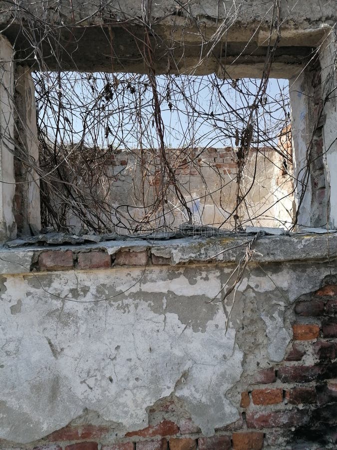 Detail with an Window of Ruins Stock Image - Image of wood, home: 178559603