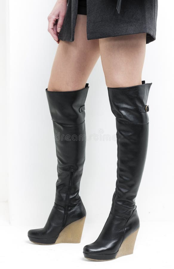Detail woman wearing boots stock image. Image of woman - 254683743