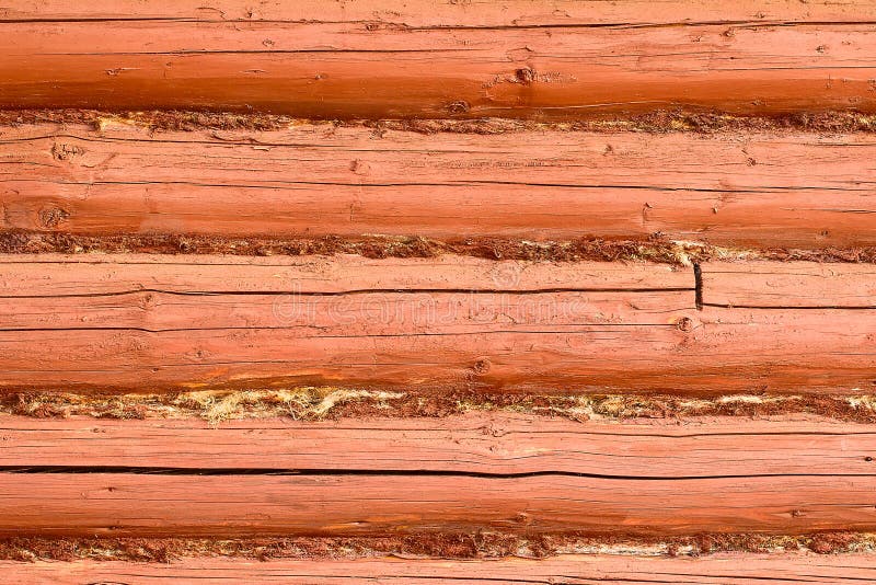 Detail of Wooden Wall Made of Logs Stock Photo - Image of home, surface ...