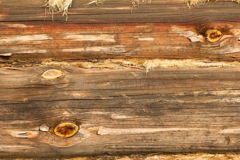 Detail of Wooden Wall Made of Logs Stock Photo - Image of building ...