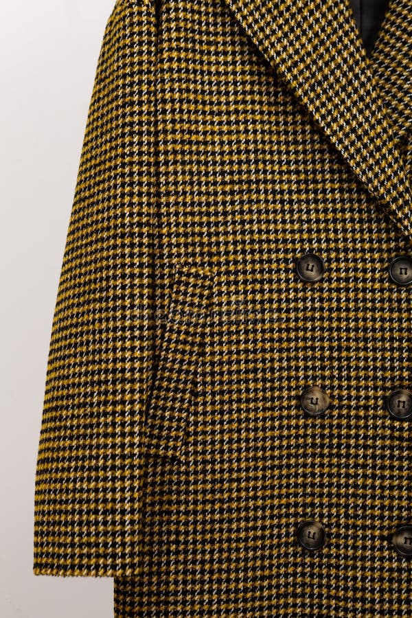 Detail of a Wool Coat with Buttons Stock Photo - Image of casual ...