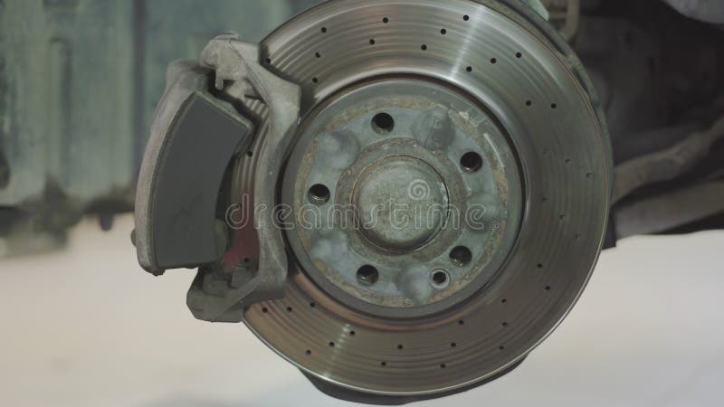 Detail of a Worn Disc Brake Ready for Replacement Stock Video - Video ...