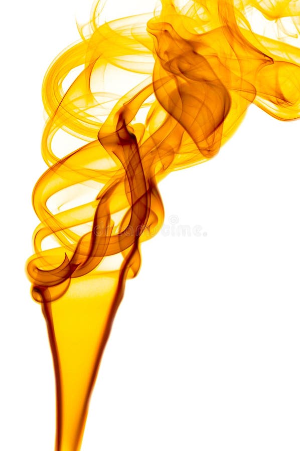 Yellow Smoke on White Background Stock Image - Image of background ...
