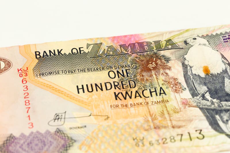 Detail of a 100 Zambia Kwacha Bank Note Stock Image - Image of detail ...