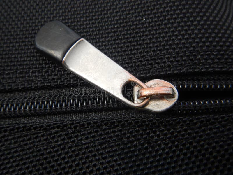 Detail of a Zipper on a Fabric Stock Photo - Image of black, color ...