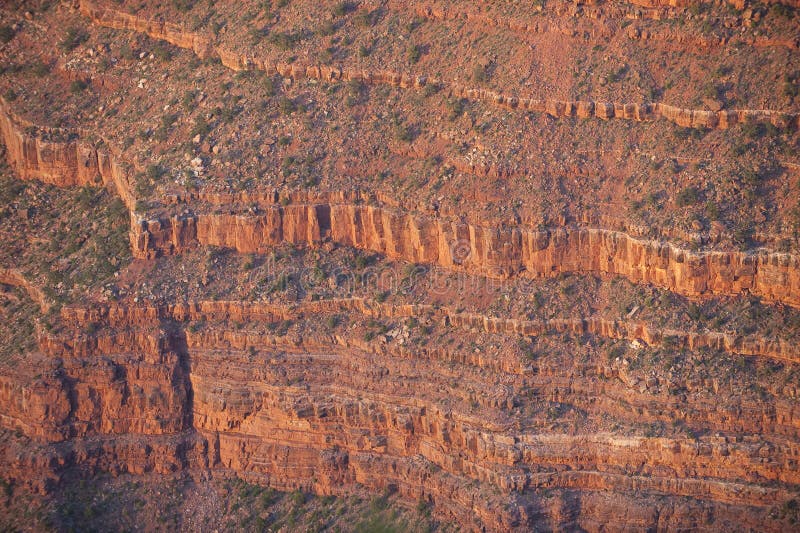 Detailed Abstract of Layered Grand Canyon Cliffs. Stock Photo - Image ...