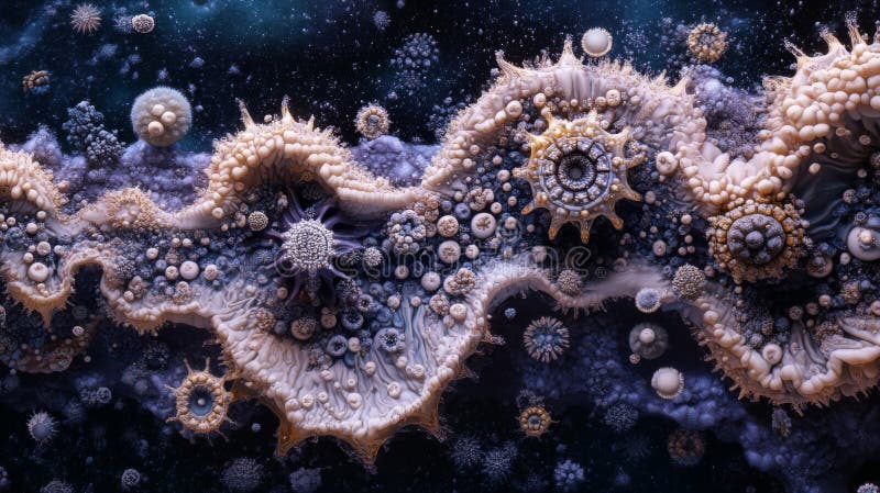 Detailed Abstract Organic Fractal Patterns with Microscopic Texture in ...