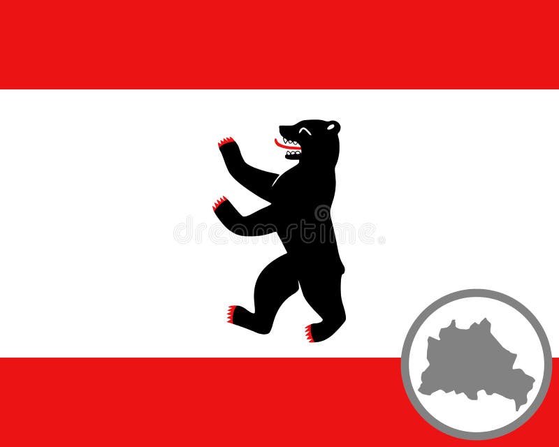 Flag and map of Berlin stock vector. Illustration of germany - 169373992