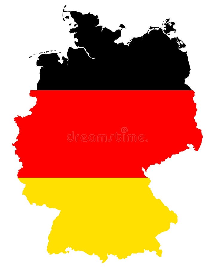 Flag in map of Germany stock vector. Illustration of travel - 169374020
