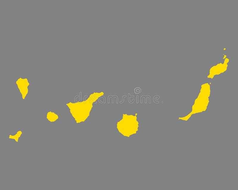 Map of Canary Islands stock vector. Illustration of geography - 103849982