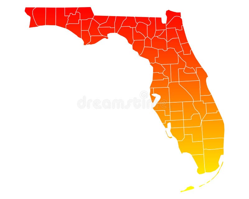 Counties Florida Map Stock Illustrations – 544 Counties Florida Map ...