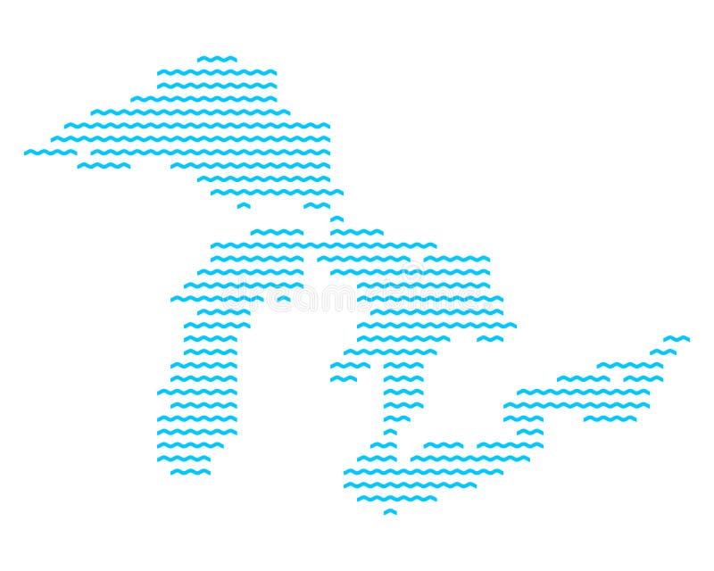 Map of Great Lakes stock vector. Illustration of huron - 102079197