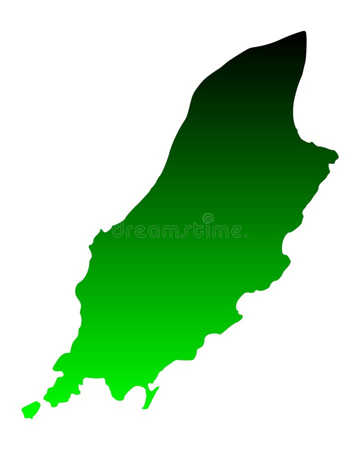 Map of Isle of Man stock vector. Illustration of green - 119945262