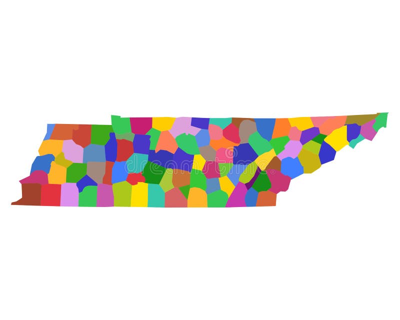 Map of Tennessee stock vector. Illustration of geography - 159827455