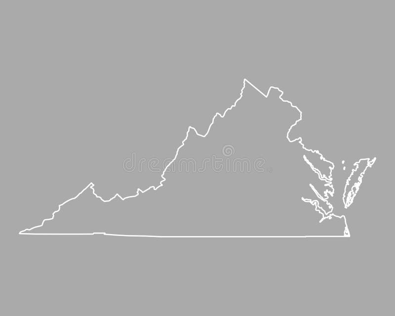 Map of Virginia stock vector. Illustration of vector - 101463673
