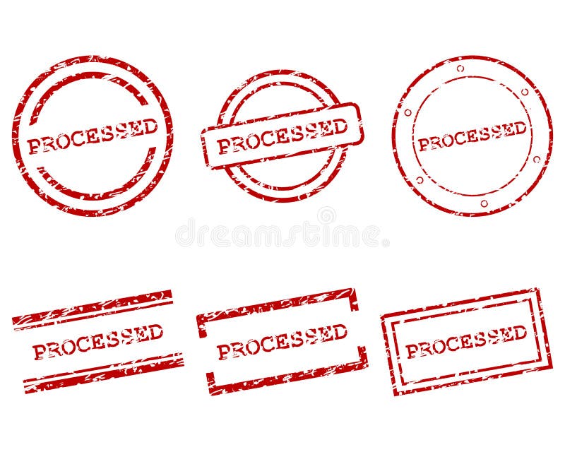 Processed stamps stock vector. Illustration of symbol - 120719311