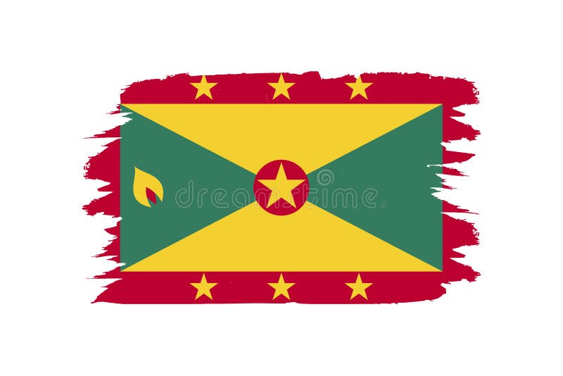 A Detailed and Accurate Vector Illustration of Grenada Colored Flag ...