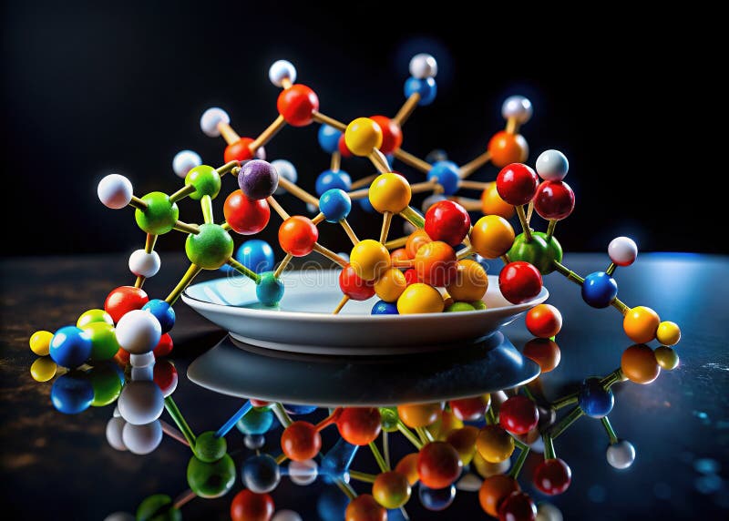 Detailed Acetylcholine Molecular Structure Visualization a Scientific ...