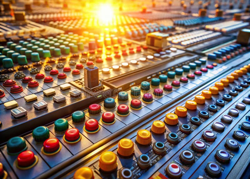 Detailed Aerial View of a Control Panel with Numbered Buttons a DronesEye Perspective on ...