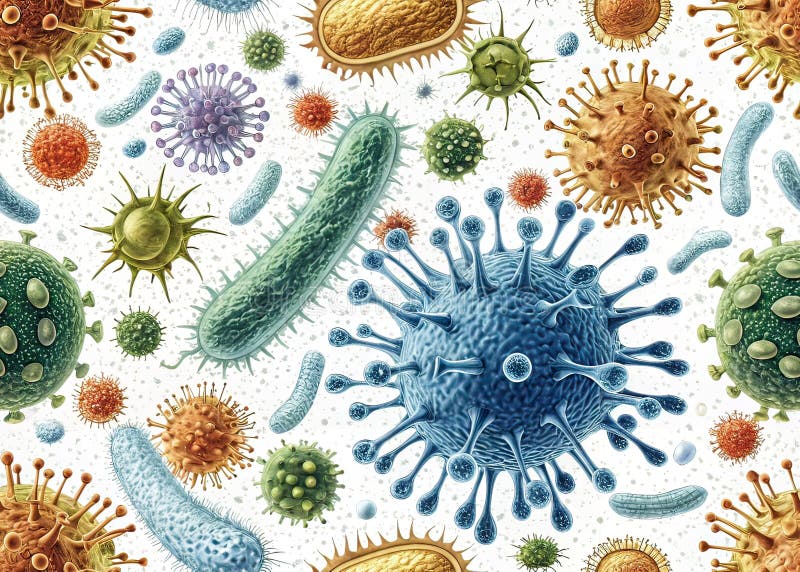Detailed AIGenerated Images of Microbes Viruses and Pathogens a ...