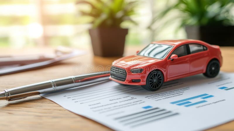 Detailed Analysis of a Car Purchase with a Model Car on Paperwork and a ...