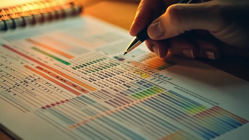 A Detailed Analysis in Progress. the Focus Shows a Hand Writing on a ...