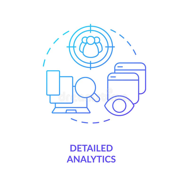 Detailed Analytics Blue Gradient Concept Icon Stock Vector ... Detailed Analytics Blue Gradient Concept Icon Stock Vector ...
