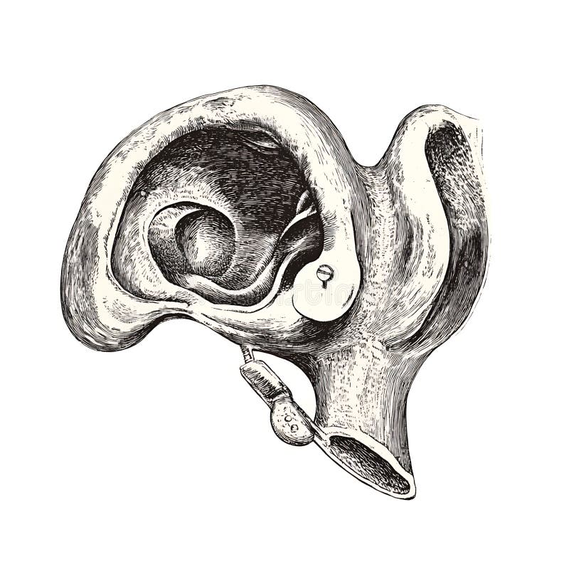 Detailed Anatomical Drawing of the Inner Ear Structure Stock ... Detailed Anatomical Drawing of the Inner Ear Structure Stock ...