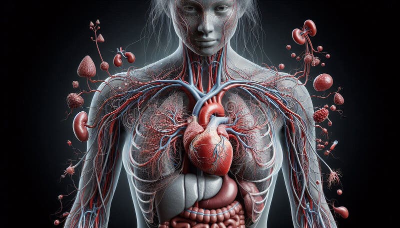 Detailed Anatomical Illustration of Human Body System Stock ... Detailed Anatomical Illustration of Human Body System Stock ...