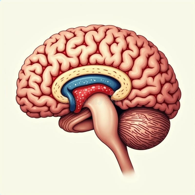 Detailed Anatomical Illustration of the Human Brain Stock Illustration ... Detailed Anatomical Illustration of the Human Brain Stock Illustration ...