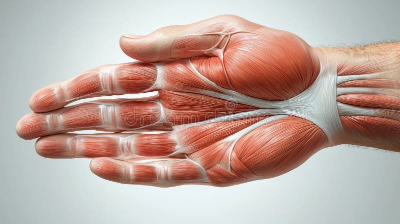 Detailed Anatomical Illustration of the Human Hand, Showcasing the ... Detailed Anatomical Illustration of the Human Hand, Showcasing the ...