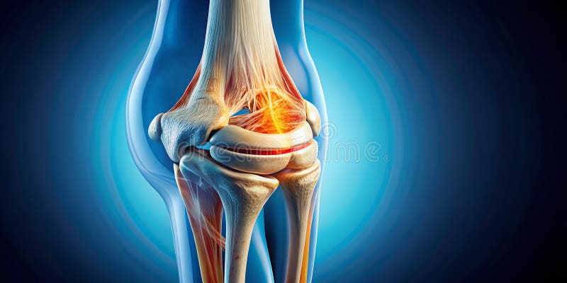 Comprehensive Illustration of the Human Knee Joint Anatomy Structure ...