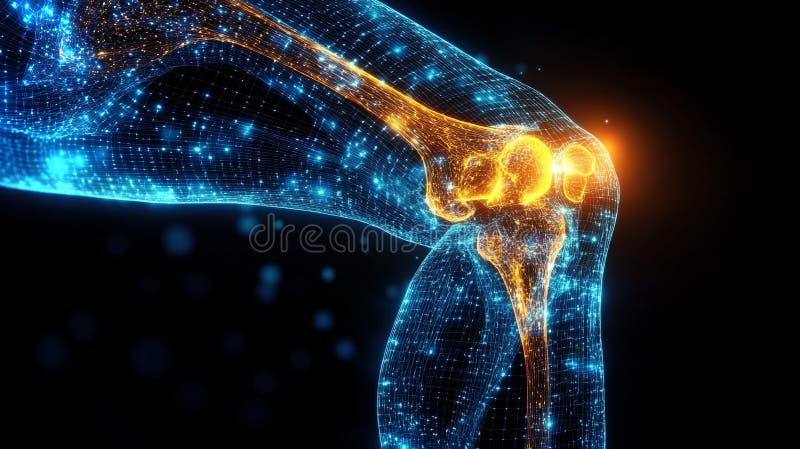 Detailed Anatomical Scan of a Human Knee Demonstrating Advanced ...