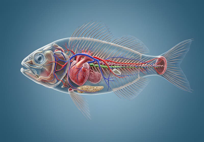 Fish Internal Anatomy Illustration Stock Illustration - Illustration of ...
