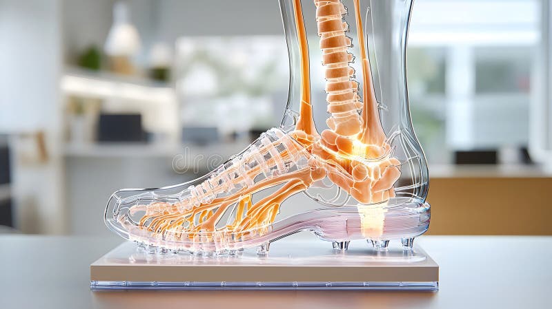 Anatomical Visualization of the Human Foot Structure Stock Illustration ...