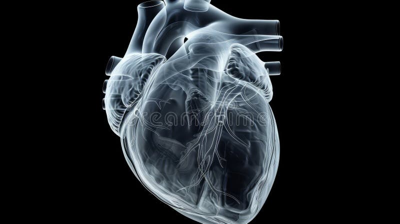 Heart Anatomy Visualization Human Cardiovascular System Structure ...