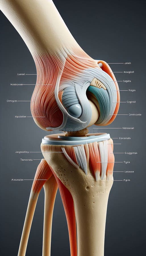Detailed Anatomy of Human Joint Structures Stock Illustration ...