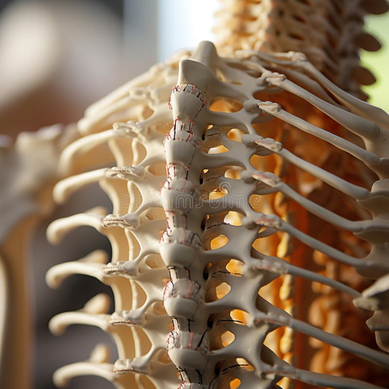 A Detailed Anatomy of the Spine Model is Displayed, Offering Insight ...